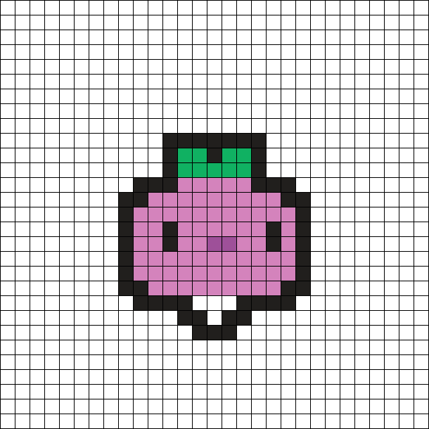 Radish Child From Dadish(purple) Perler Bead Pattern | Bead Sprites ...