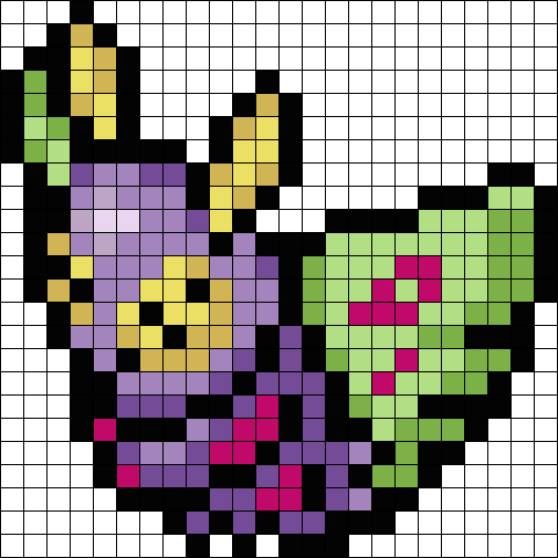 Dustox Sprite Perler (pokemon Mystery Dungeons: Red Rescue Team) Perler ...