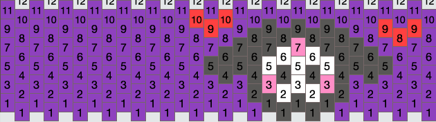 Kuromi In Love Pony Bead Patterns | Characters Kandi Patterns for Kandi ...