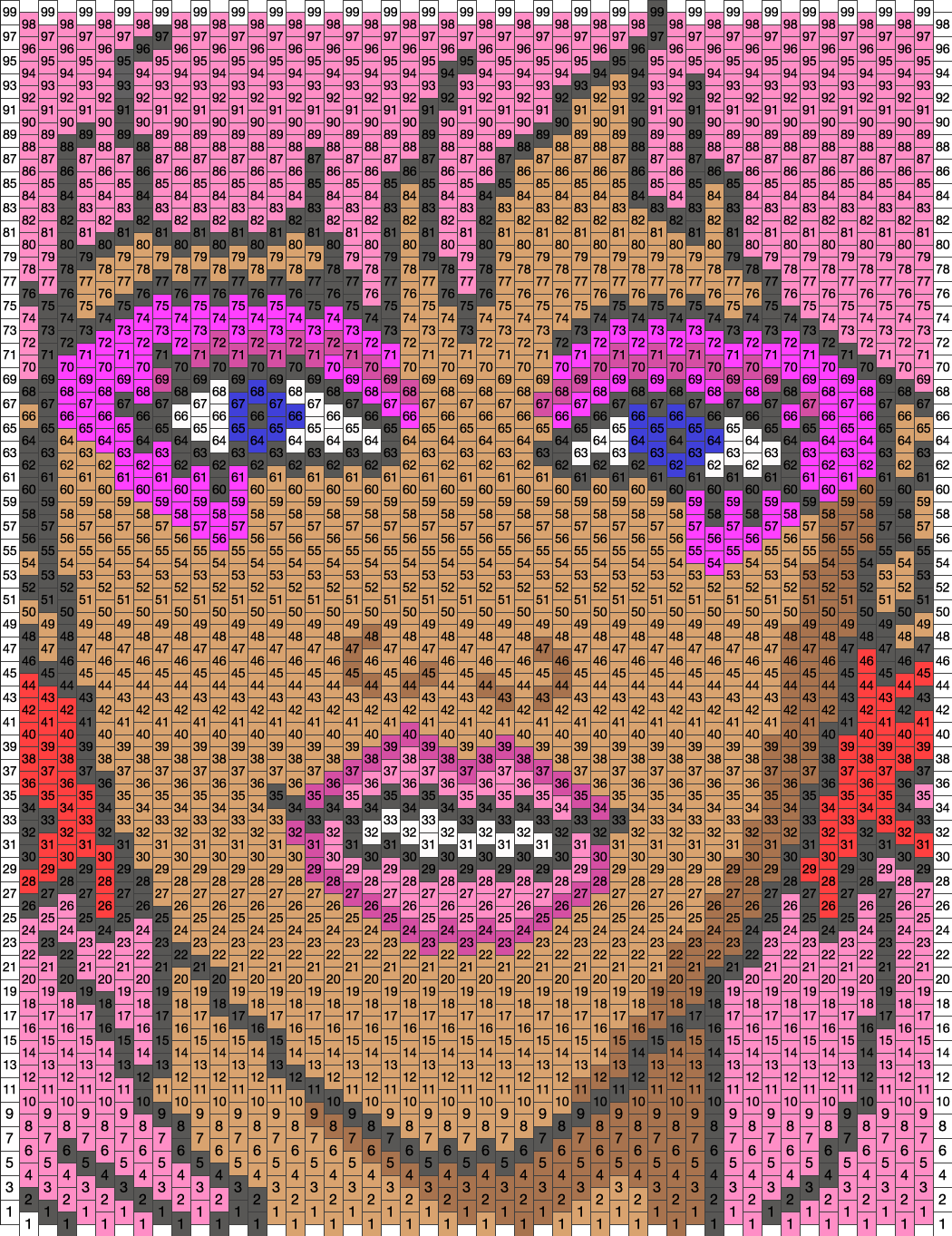 Jem Pony Bead Patterns | Characters Kandi Patterns for Kandi Cuffs