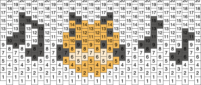 Garfield Cuff Pony Bead Patterns | Characters Kandi Patterns for Kandi ...