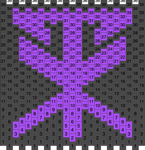 Undertaker's T Cross Pony Bead Patterns | Characters Kandi Patterns for ...