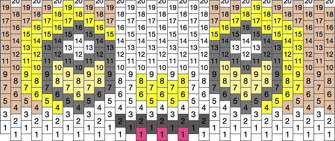 Yamper Face Cuff Pony Bead Patterns | Characters Kandi Patterns for ...