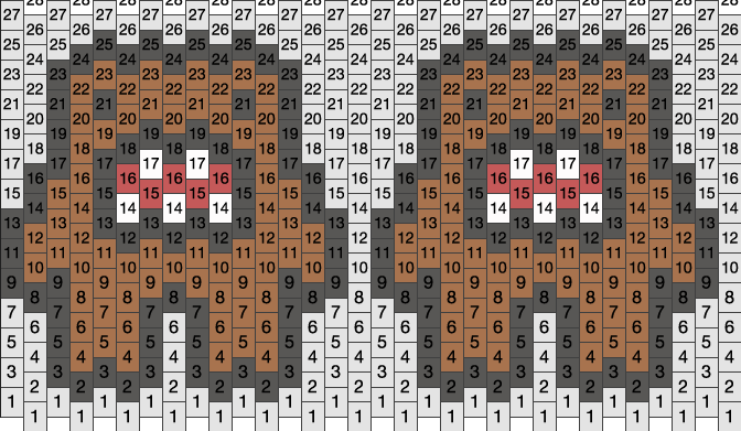 Domo Cuff Pony Bead Patterns | Characters Kandi Patterns for Kandi Cuffs