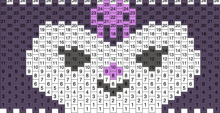 Kuromi Pony Bead Patterns | Characters Kandi Patterns for Kandi Cuffs