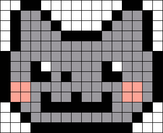 Nyan Cat Face Perler Bead Pattern | Bead Sprites | Characters Fuse Bead ...
