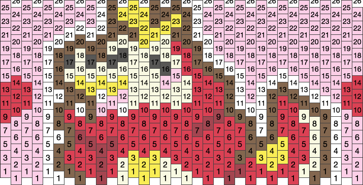 Fuecoco Pony Bead Patterns | Characters Kandi Patterns for Kandi Cuffs