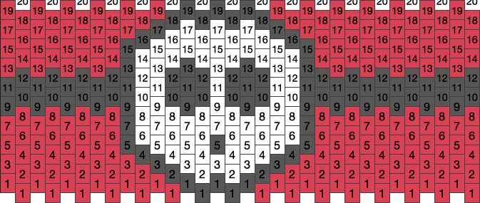 Shy Guy Cuff Pony Bead Patterns | Characters Kandi Patterns for Kandi Cuffs