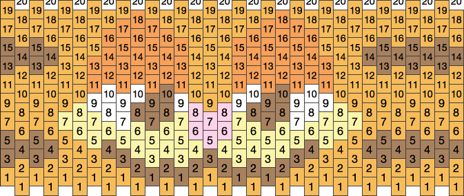 Garfield Cuff Pony Bead Patterns | Characters Kandi Patterns for Kandi ...