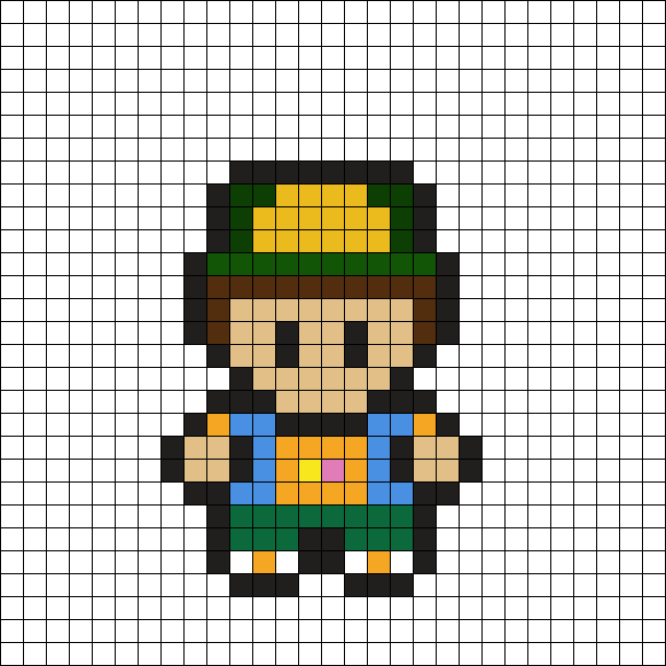 Dustin Henderson (Scoop Troop) Perler Bead Pattern | Bead Sprites ...