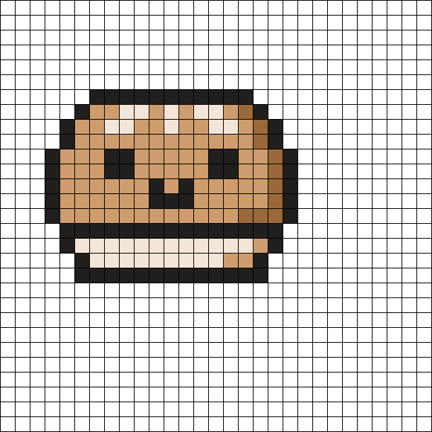 Bread Chompette | Cooking Companions Perler Bead Pattern | Bead Sprites ...