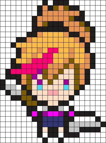 Rin - Muse Dash Perler Bead Pattern | Bead Sprites | Characters Fuse ...