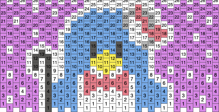 Tuxedo Sam Cuff Pony Bead Patterns | Characters Kandi Patterns for ...