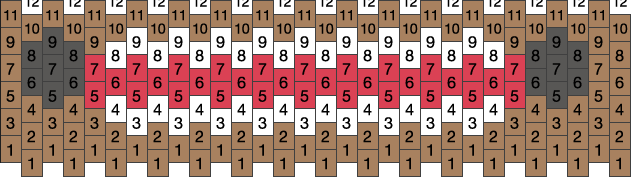 Domo Kun 30 X 6 Cuff Pony Bead Patterns | Characters Kandi Patterns for ...