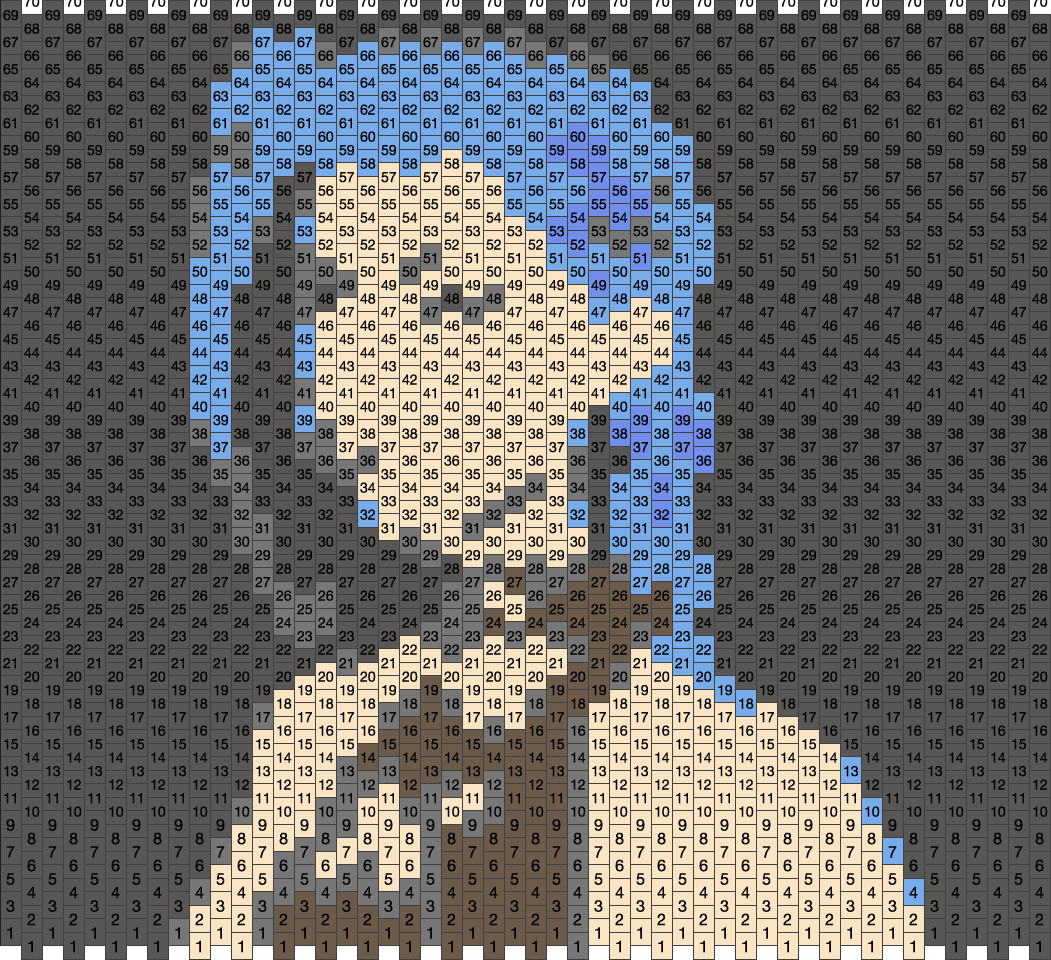 Jinx Arcane Pony Bead Patterns | Characters Kandi Patterns for Kandi Cuffs