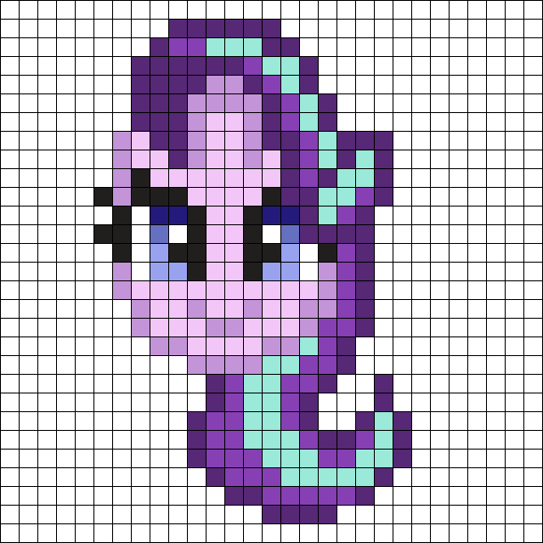 Starlight Glimmer ~ MLP Face Charm Perler Bead Pattern | Bead Sprites ...