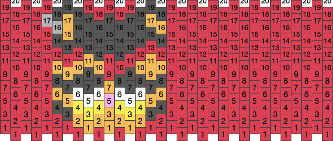 Emo Garfield Pony Bead Patterns | Characters Kandi Patterns for Kandi Cuffs