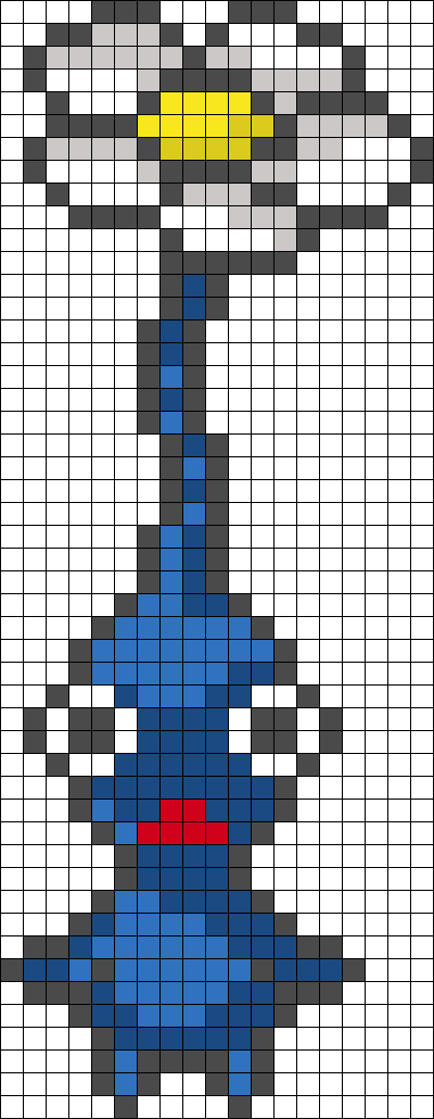 Blue Pikmin Perler Bead Pattern | Bead Sprites | Characters Fuse Bead ...