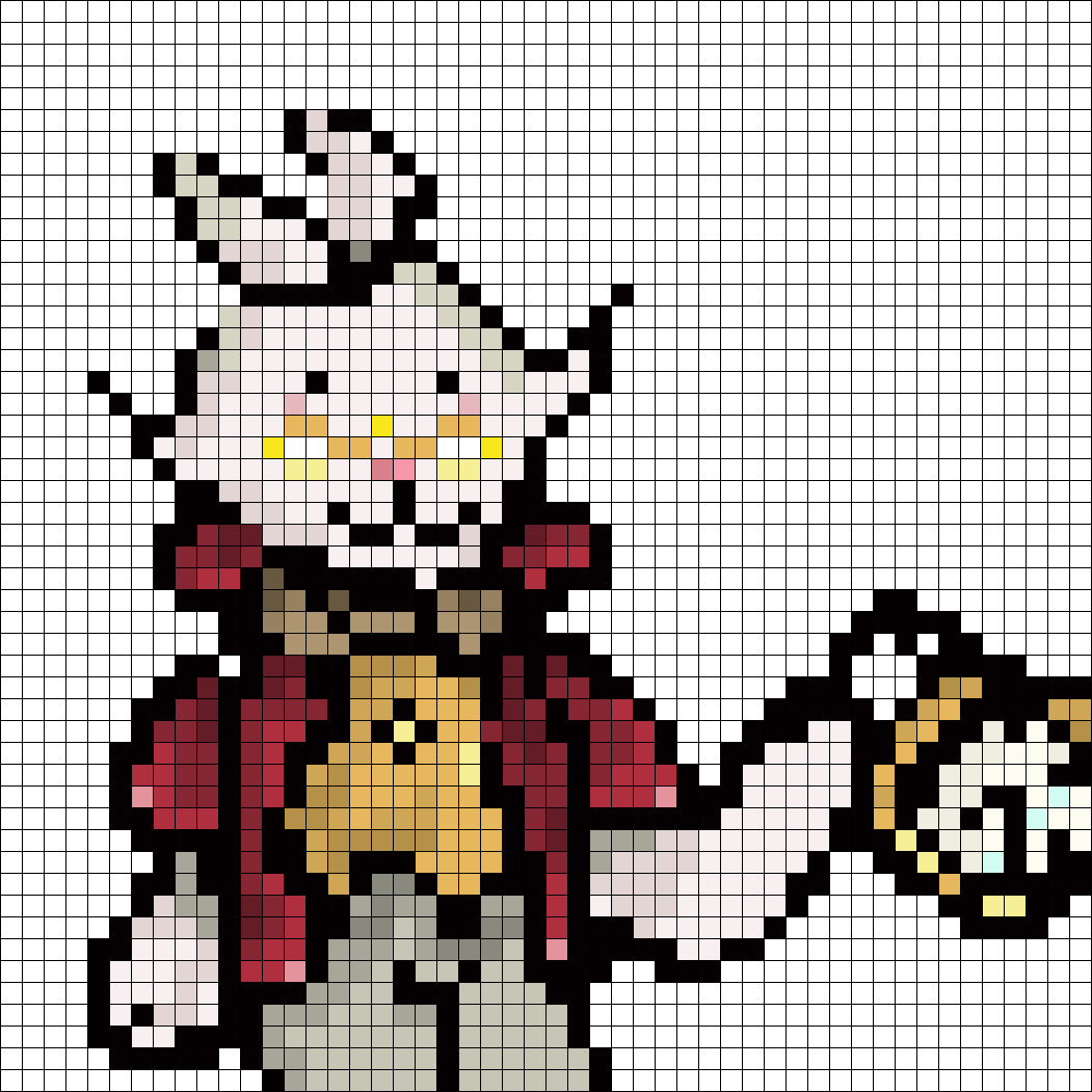 White Bunny Alice In Wonderland Perler Bead Pattern Bead Sprites