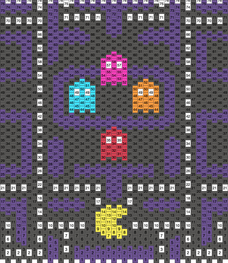 Pacmannnnn Pony Bead Patterns | Characters Kandi Patterns for Kandi Cuffs