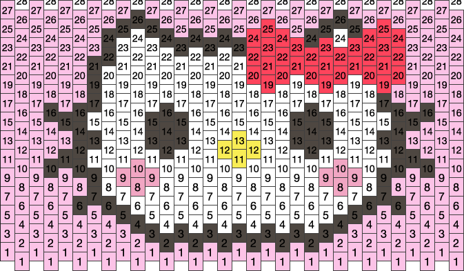 Hello Kitty Pony Bead Patterns | Characters Kandi Patterns for Kandi Cuffs