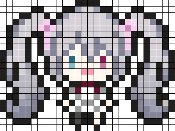 Niigo Miku Perler Bead Pattern | Bead Sprites | Characters Fuse Bead ...