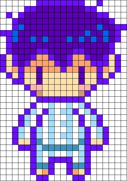 Omori Headspace Game-Accurate Hero Sprite Perler Bead Pattern | Bead ...