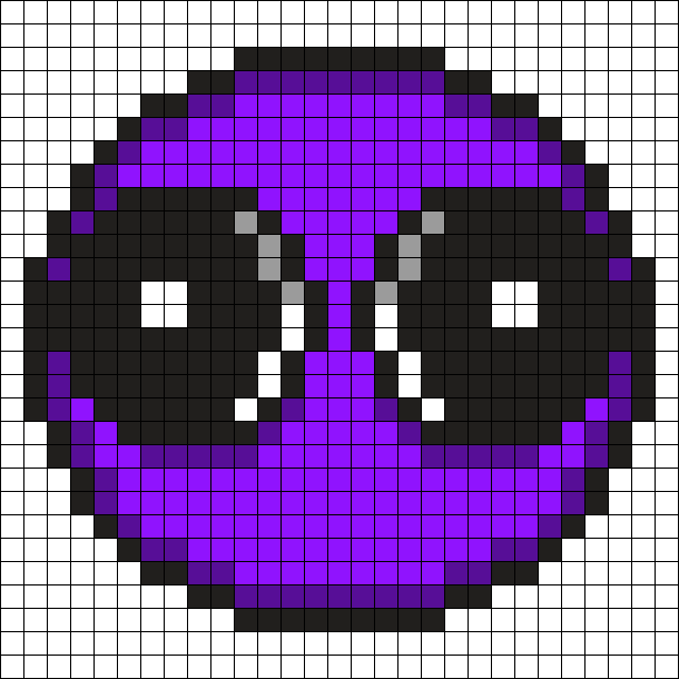 Purple Rainbow Friends Perler Charm (Outside Ver.) Perler Bead Pattern ...