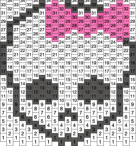 Skullette Pony Bead Patterns | Characters Kandi Patterns for Kandi Cuffs