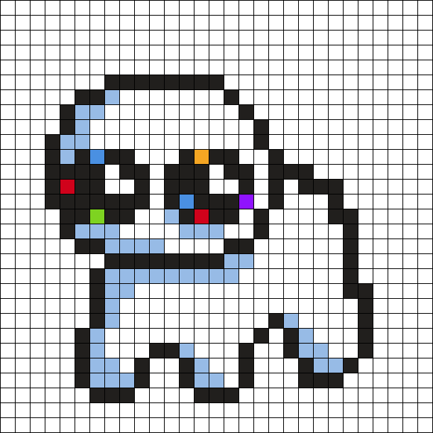 FRIGHTENED TBH/AUTISM CREATURE Perler Bead Pattern | Bead Sprites ...