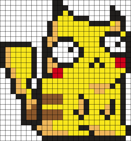 Derpy Pikachu Perler Bead Pattern | Bead Sprites | Characters Fuse Bead ...
