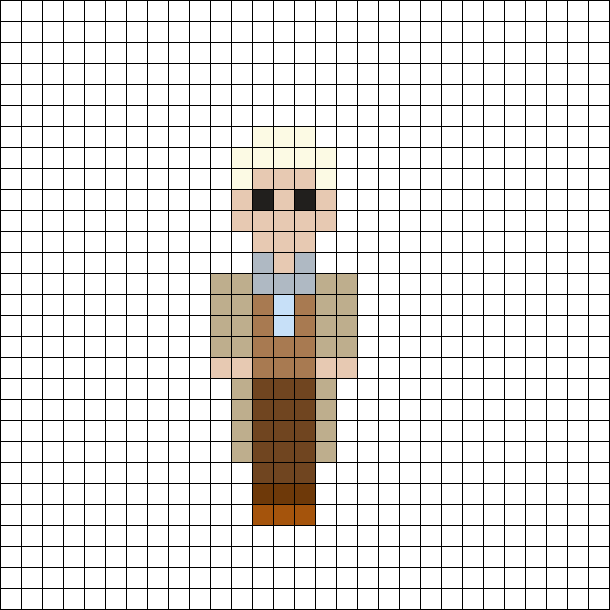Aziraphale Good Omens Perler Bead Pattern | Bead Sprites | Characters ...
