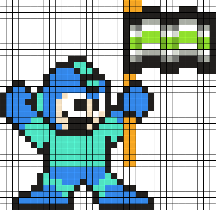 MEGA MAN AGENDER PRIDE FLAG! Perler Bead Pattern | Bead Sprites ...
