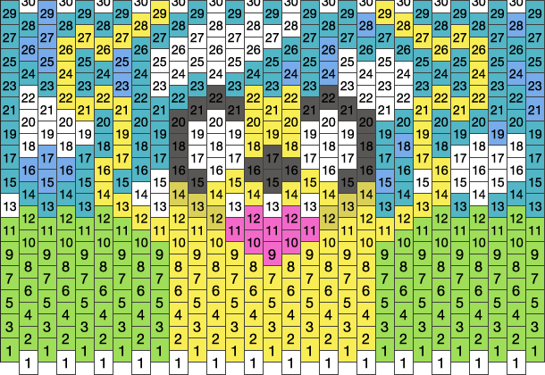 Jake The Dog Pony Bead Patterns | Characters Kandi Patterns for Kandi Cuffs