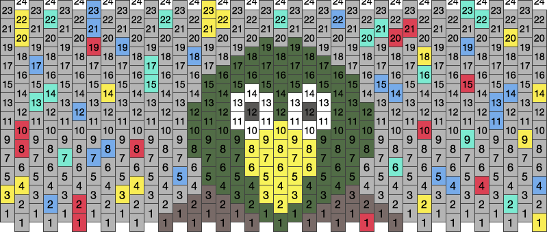 Dhmis Green Guy Pony Bead Patterns | Characters Kandi Patterns for ...