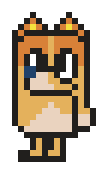 Bingo Perler Bead Pattern | Bead Sprites | Characters Fuse Bead Patterns