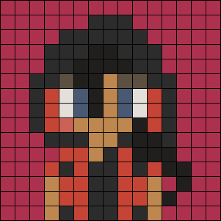 Jamil Perler Bead Pattern | Bead Sprites | Characters Fuse Bead Patterns