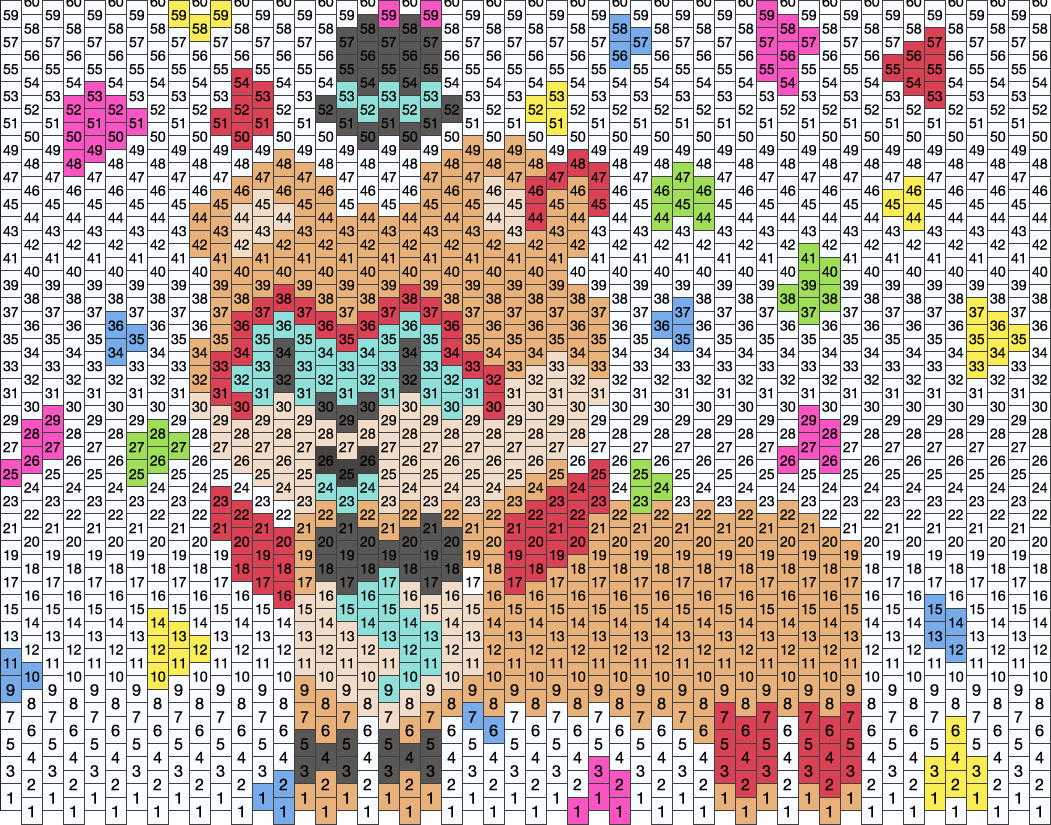 Large Glamrock Freddy Yippee Panel Pony Bead Patterns | Characters ...