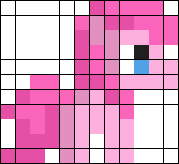 Mini Pinkie Pie Mlp Charm Perler Bead Pattern | Bead Sprites ...