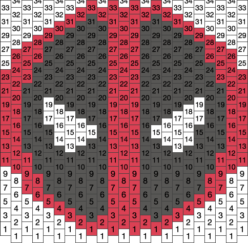 Deadpool Multistitch Logo 42 X 20 Pony Bead Patterns | Characters Kandi ...