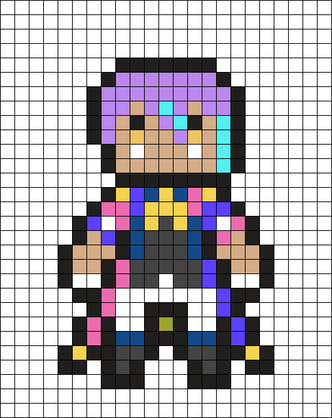 Kandi Patterns for Kandi Cuffs - Characters Pony Bead Patterns