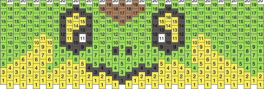 Turtwig Multi Stitch Cuff!:D Pony Bead Patterns | Characters Kandi ...