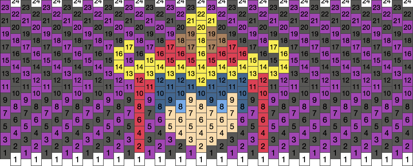 Scaramouche Pony Bead Patterns | Characters Kandi Patterns for Kandi Cuffs