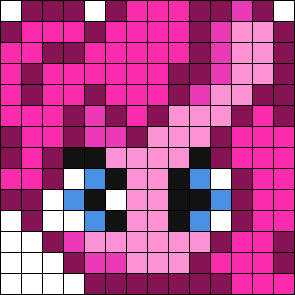 Pinkie Pie!!! Perler Bead Pattern | Bead Sprites | Characters Fuse Bead ...