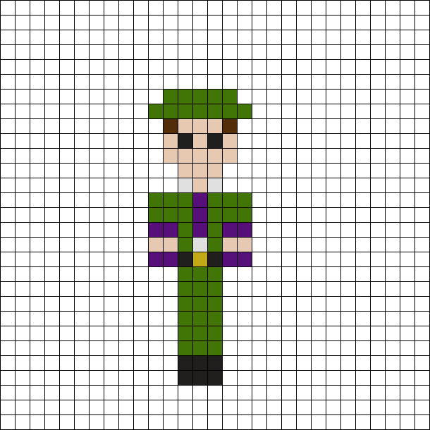Riddler Akham City Perler Bead Pattern | Bead Sprites | Characters Fuse ...