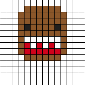 Small Domo!! Perler Bead Pattern | Bead Sprites | Characters Fuse Bead ...