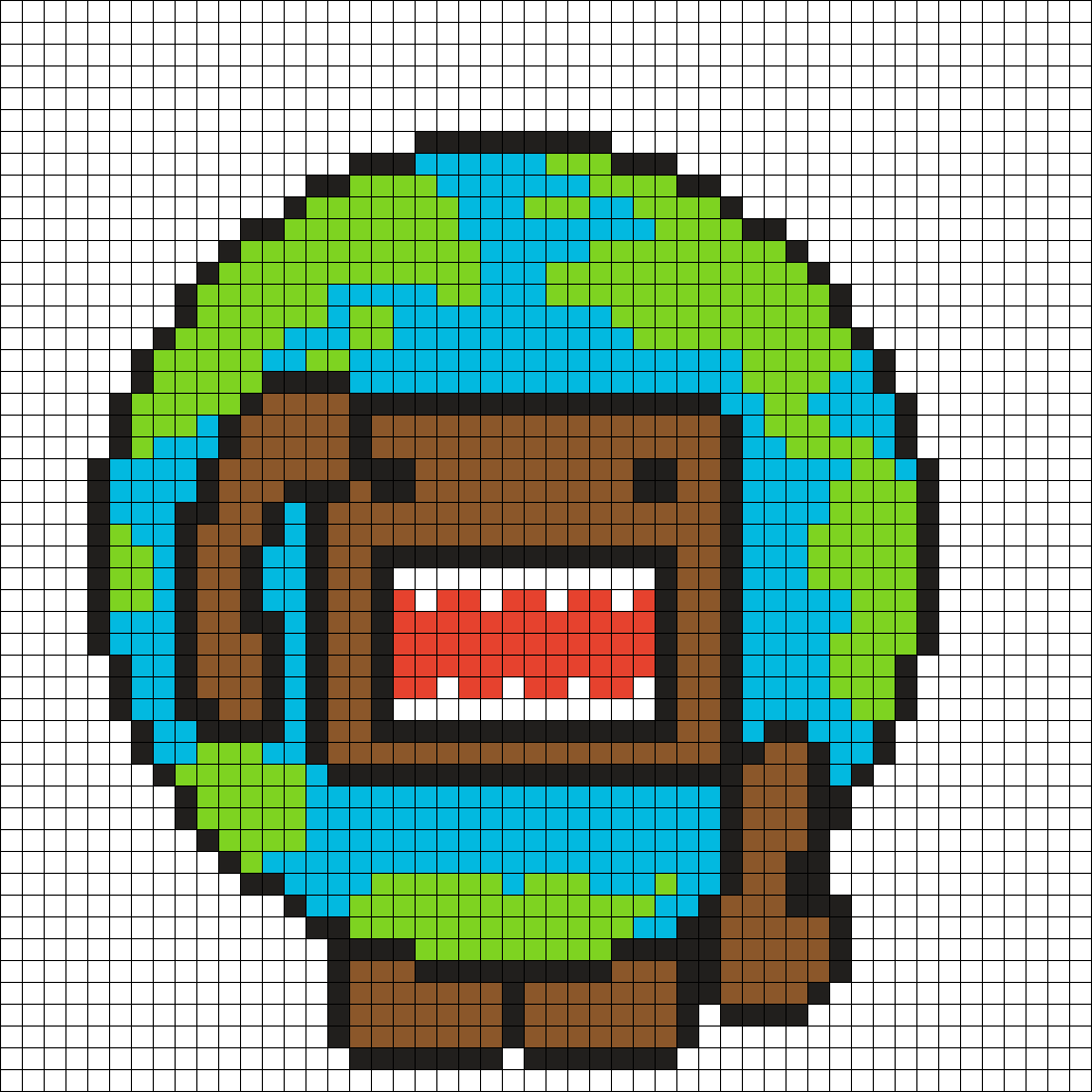 World Domo Perler Bead Pattern | Bead Sprites | Characters Fuse Bead ...