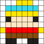 Mini Cartman Perler Bead Pattern | Bead Sprites | Characters Fuse Bead ...