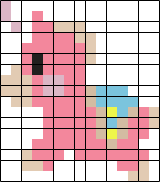 Red Pyro's Balloonicorn - Tf2 Perler Bead Pattern | Bead Sprites ...