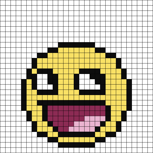 Epic Face XD Perler Bead Pattern | Bead Sprites | Characters Fuse Bead ...